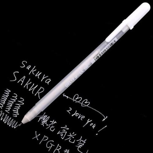 Jual Sakura Gelly Roll Ink Pen White Pulpen Gel Warna Tinta Putih Gely ...
