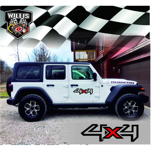 Jual Sticker Mobil 4x4 4WD Jeep 60 cm Cutting Stiker Decal - Kab. Garut ...