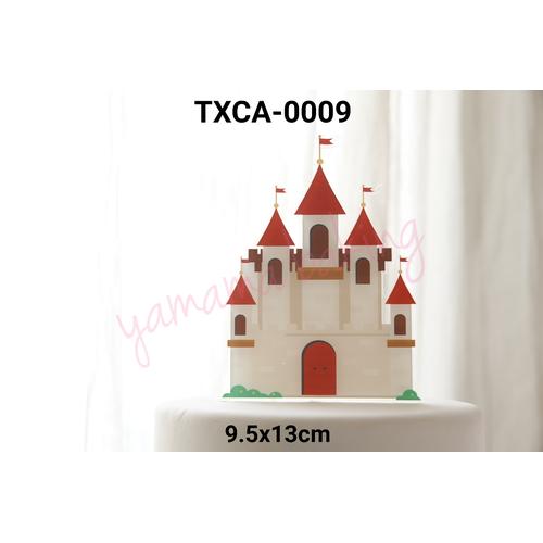 Jual TXCA-0009 Cake topper acrylic akrilik istana castle princes snow ...