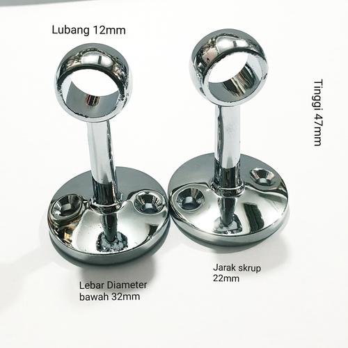 Jual Bracket tembus 1/2" / Bracket Pipa Bulat / gantungan pipa ...
