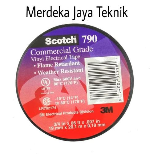 Jual Electrical Tape 3M 790 Isolasi 3M Scotch 790 Hitam Lakban Listrik ...