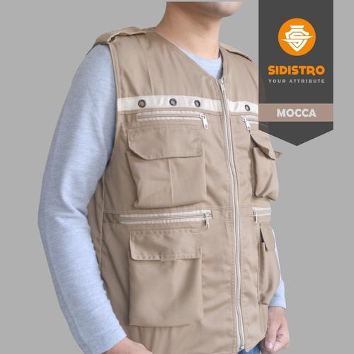 Jual Rompi proyek - rompi lapangan - rompi sosial - krem khaki, M ...
