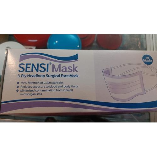 Jual SENSI MASK MASKER 3PLY HEADLOOP SURGICAL FACE HIJAB BISA GOJEK ...