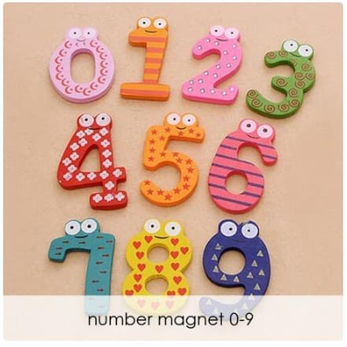Jual NUMBER MAGNET 0-9/ Tempelan Kulkas Model Angka Dari Kayu (UK BESAR ...