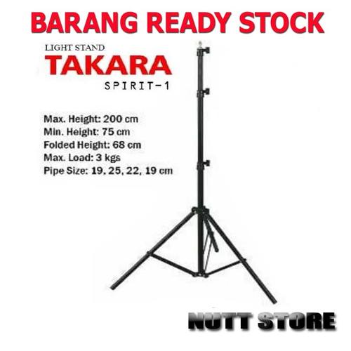 Jual Light Stand Tripod Lampu Takara SPIRIT 1 Tripod Studio Lightstand ...