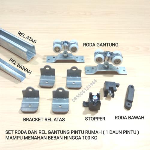 Jual Set Roda dan Rel Pintu Rumah Geser / Sliding J4 Tebal 2,1 Meter ...