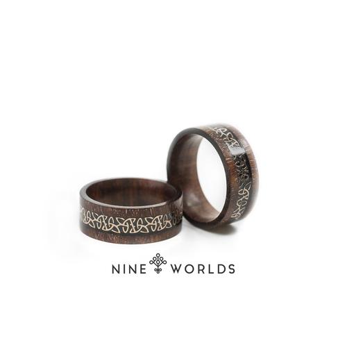 Promo Nine Worlds Ring cincin Wood kayu best couple gift hadiah pria ...