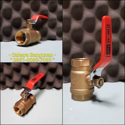 Jual Ball Valve KITZ Stop Kran Kuningan Keran StopKran 3/4" Inc Inch 3 ...