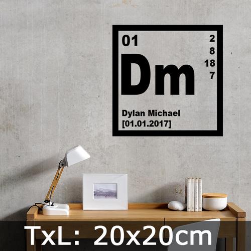 Jual Wall Stiker Custom Nama Tabel Periodik Kimia Sticker Dinding Kamar ...