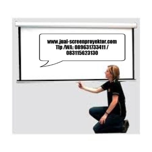 Jual layar proyektor manual gantung ukuran 180cm x 180cm - Jakarta ...