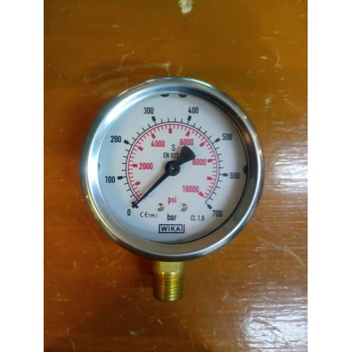 Jual WIKA Pressure Gauge / Manometer Range 700 bar 2nd scale psi ...