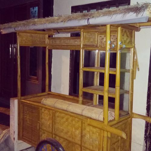 Jual rombong gerobak bambu - Kab. Gresik - nia bamboo art | Tokopedia