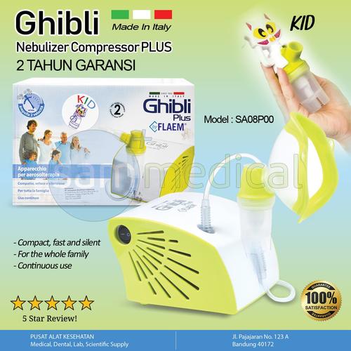 Promo Ghibli Flaem Nebulizer Compressor Plus SA08P00 Cicil 0% 3x - Kota ...
