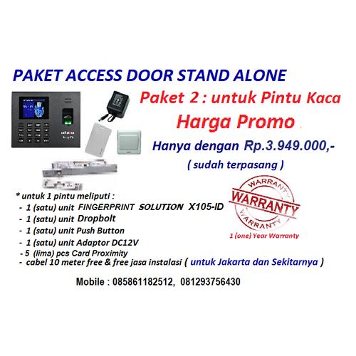 Jual ACCESS DOOR WITH FINGERPRINT SOLUTION X105-ID ( Pintu Kaca ...