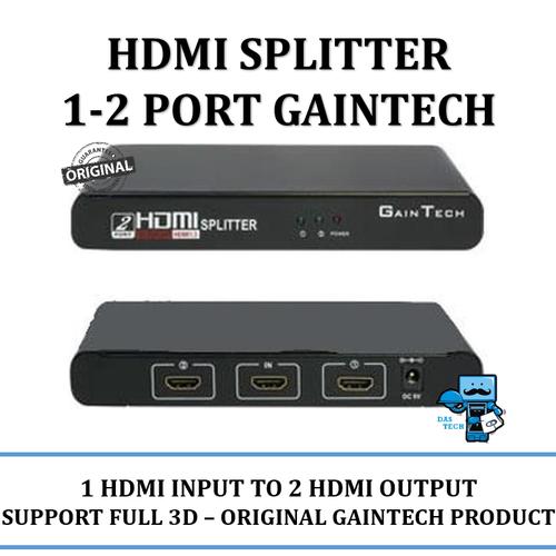 Jual Hdmi Splitter 1-2 Gaintech / Splitter 2 Port / 1-2 Port - Jakarta ...