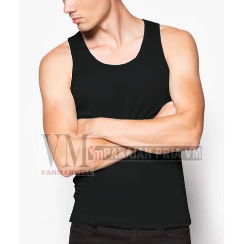 Jual VM Singlet Polos Basic Katun Hitam - Singlet santai - Singlet ...