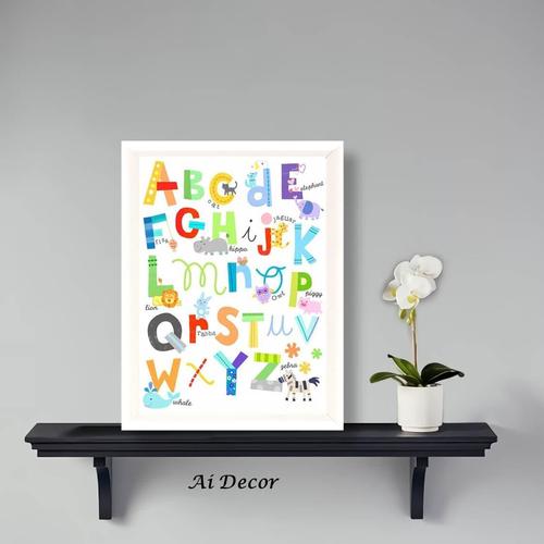 Jual Dekorasi Poster Pigura Anak Untuk Belajar Membaca - Pajangan ...