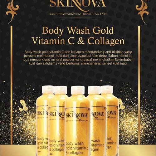 Jual Skinnova body wash gold vitamin C & collagen skinova 250 ml ...