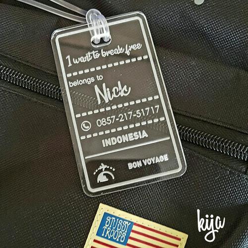 Jual Bag/Luggage tag -- ACRYLIC BAG TAG - GANTUNGAN ACRYLIC - Kota ...