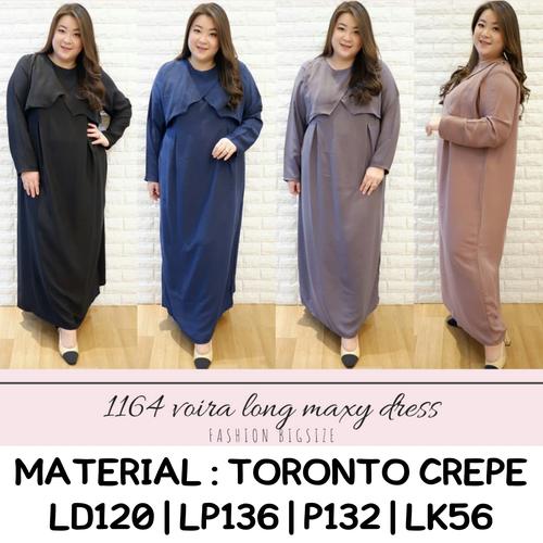 Jual JUMBO 1164 VOIRA LONG MAXY DRESS BIGSIZE MATERIAL TORONTO FIT TO ...