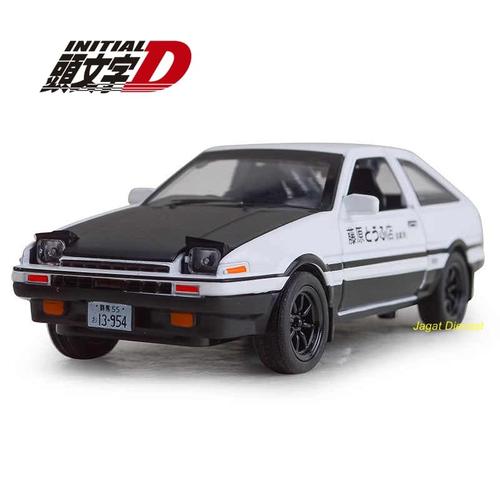 Jual Miniauto Toyota Trueno AE86 Initial D White Black Skala 28 - Merah ...