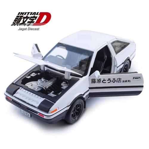 Jual Miniauto Toyota Trueno AE86 Initial D White Skala 28 - Merah ...