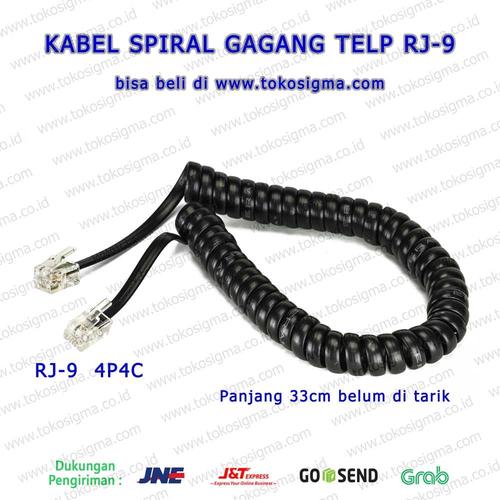 Jual KABEL SPIRAL GAGANG TELP RJ-9 4P4C TELEPON KABEL GAGANG TELEFON ...