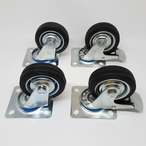 Jual Roda Etalase 3 inch / Roda Trolley / Roda Karet (2 Rem 2 Hidup ...