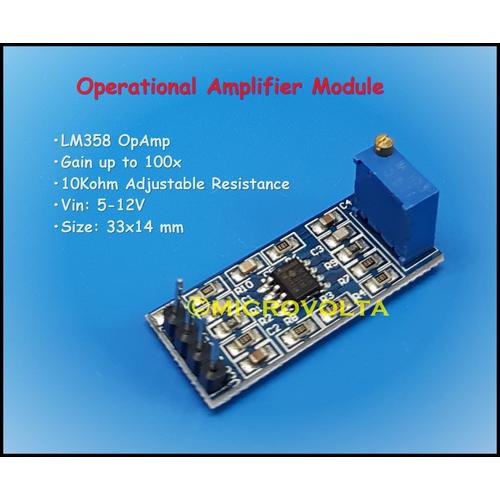 Jual LM358 100X Gain Operasional Amplifier Module - Kota Bandung ...