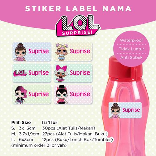 Jual Stiker Label Nama Anak - LOL SURPRISE - - Kota Tangerang - Genius ...