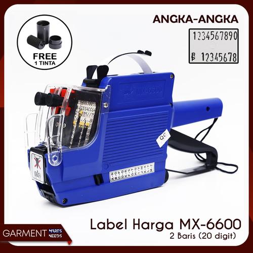 Promo Alat Label Harga 2 Baris ANGKA-ANGKA tipe MX 6600 - 0 ROLL, NO BUBBLEWRAP - Kab. Sidoarjo ...