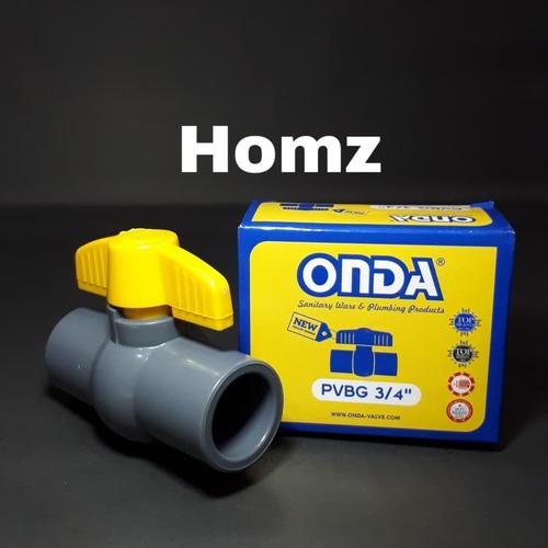 Jual Stop kran/Ball valve PVC 3/4" ONDA PVBG/stop keran/bolvalep 3 ...
