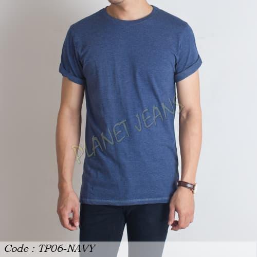 Jual Baju kaos polos cowok / kaus polosan pria seri warna misty navy ...