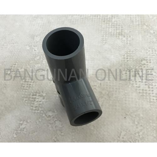 Jual SAMBUNGAN FITTING PIPA PVC MERK PRALON TEE 3/4" X 1/2" ABU - Kota ...