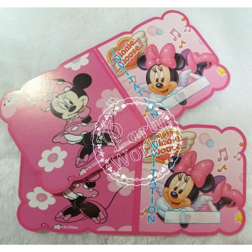Jual Kartu Undangan Ulang Tahun Minnie Mouse / Invitation / Undangan ...