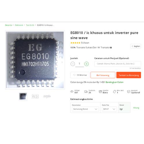 Jual EG8010 / ic khusus untuk inverter pure sine wave - Kota Semarang ...