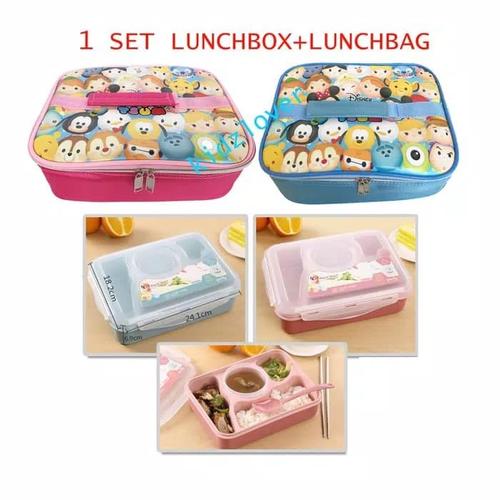 Jual lunch set /kotak makan yooyee 589 anak motif kartun like ...