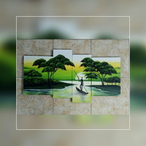 Jual Lukisan panel pemandangan alam danau hijau - Kab. Gianyar - wayan ...