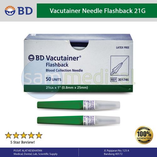 Jual BD Vacutainer Needle Flashback - 21G - PER 5 PCS - Kota Bandung ...