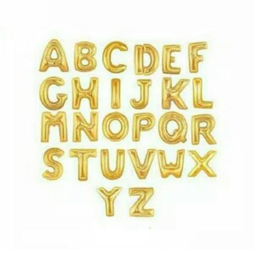 Jual BALON HURUF / BALON ALPHABETH / BALON NAMA / BALON GOLD - Jakarta ...