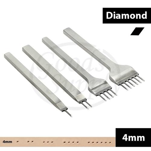 Jual Stitching hole punch leather tools 1set ( 4pcs Prong ) 4mm - 1 ...