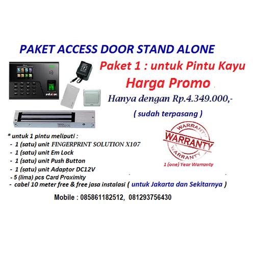 Jual FINGERPRINT SOLUTION X107 PAKET ACCESS DOOR ( PINTU KAYU ...
