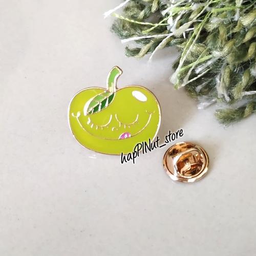 Jual green smile apple enamel pin - Kab. Bekasi - Happinut_store ...
