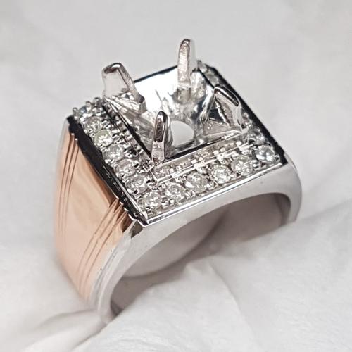 Jual E8 ikat emban cincin perak emas swasa berlian diamond ring 19.5/8. ...