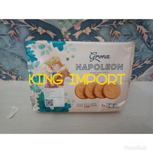 Jual Grona Napoleon Baked Milk Taste Biscuit 290gram Biskuit susu ...
