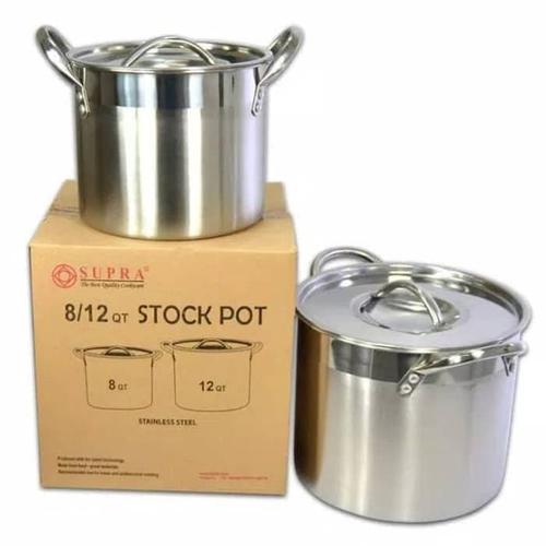 Jual Panci Tinggi Stainless Steel SUPRA 2 in 1 STOCK POT 8 / 12 QT ...
