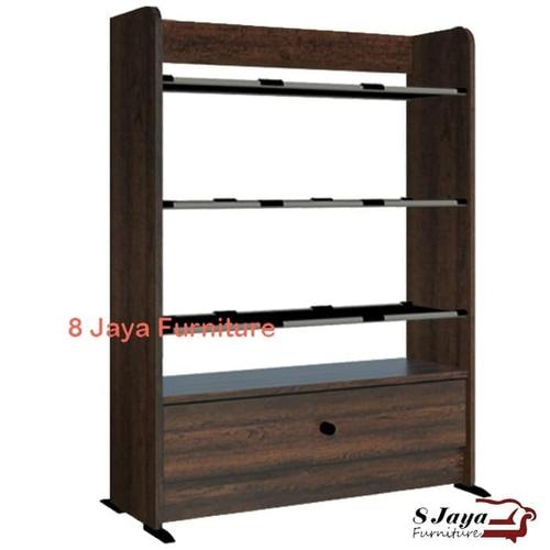 Jual Rak sepatu / rak sendal kayu minimalis 4 susun sr 080 laci ...