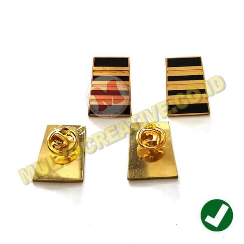 Jual Pin Kerah Pangkat Pilot Strip 3 Lapel Pin Pilot Bahan Kuningan ...
