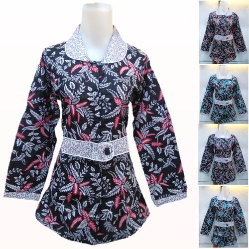Jual Blouse batik pramugari | Baju batik wanita - Orange, L - Kab ...