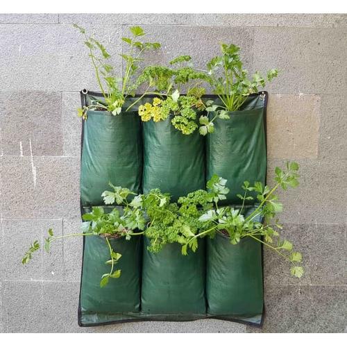 Jual Pot Kantong Tanaman Dinding isi 6 Kantong/ Wall Planter 6 Bag ...